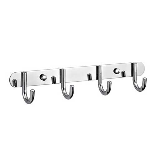 4 Hook Coat Rack | Stainless Steel Coat Rack Wall Mounted - ABLinox